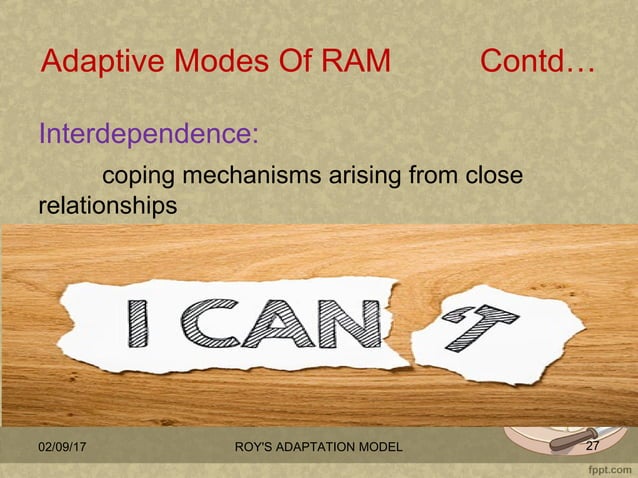 Roy's Adaptation Model | PPT