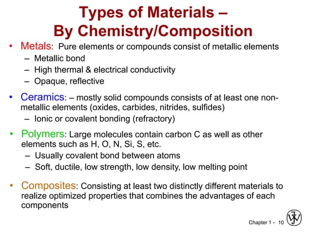 Callister chapter 1 slides materials science and engineering | PDF | Chemistry | Science