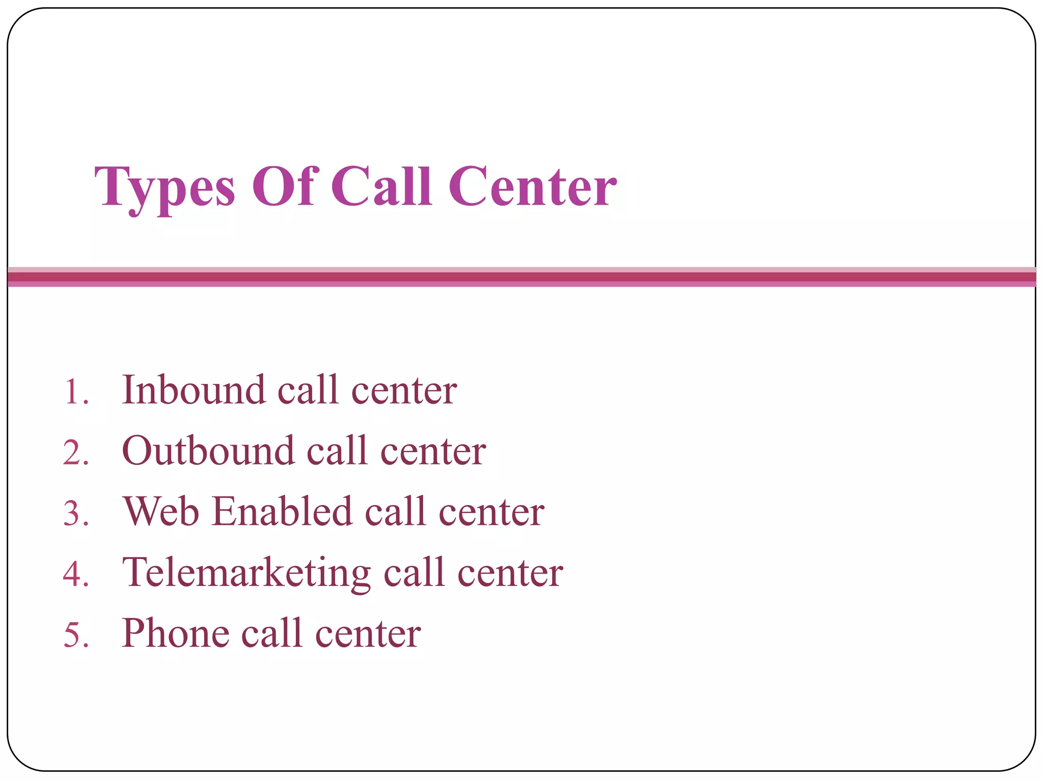 Call Center | PPTX