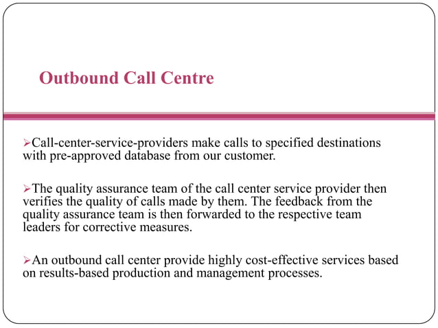 Call Center | PPTX
