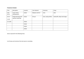 Call list proforma | DOC