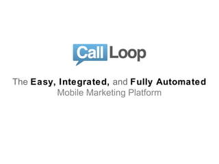 Call Loop MobileBeat 2010 Startup Competition Presentation | PPT