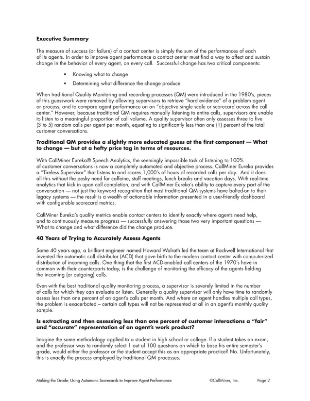 CallMiner_Automatic_Scorecards_Agent_Performance | PDF