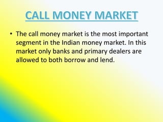Call Money | PPTX