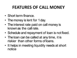 Call money and certificate of deposit | PPT