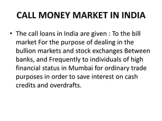 Call money and certificate of deposit | PPT