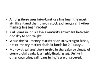 Call money and certificate of deposit | PPT