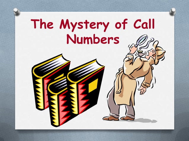 Call numbers | PPT