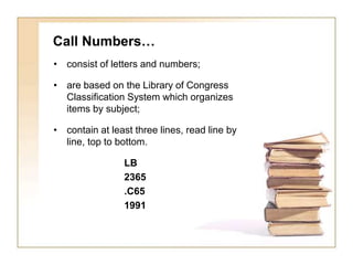 Call Numbers | PPT