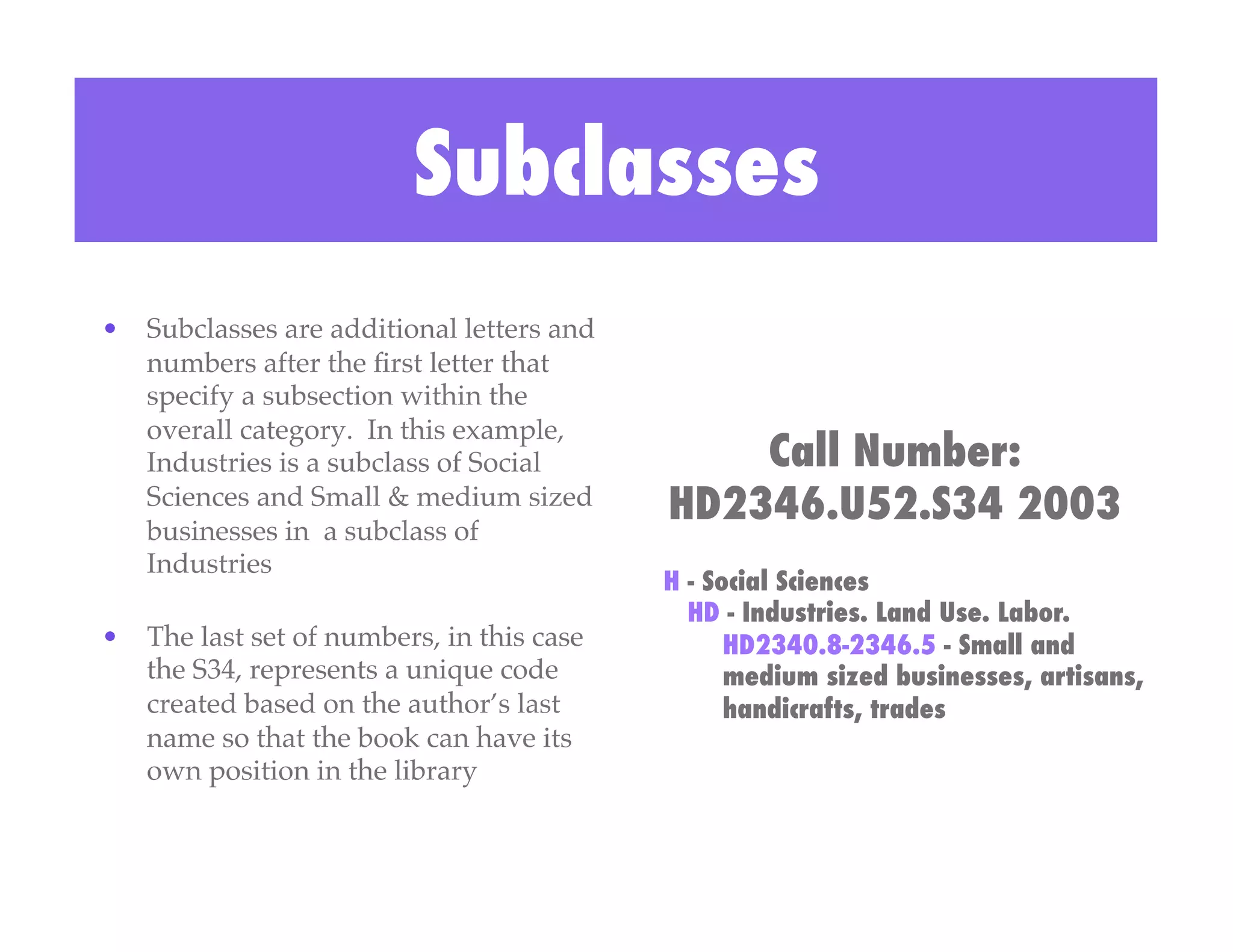 Silent Tutorial: Library of Congress call numbers | PDF