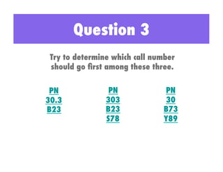 Silent Tutorial: Library of Congress call numbers | PPT