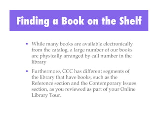 Silent Tutorial: Library of Congress call numbers | PDF