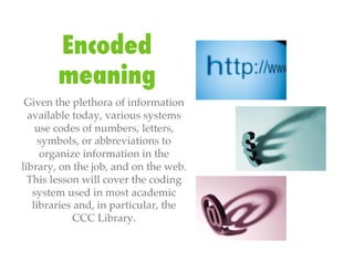 Silent Tutorial: Library of Congress call numbers | PPT