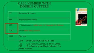 Library of Congress Classification & Call Numbers for Non-Catalogers ...