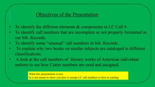 Library of Congress Classification & Call Numbers for Non-Catalogers ...
