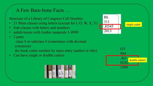 Library of Congress Classification & Call Numbers for Non-Catalogers ...