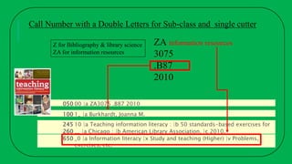 Library of Congress Classification & Call Numbers for Non-Catalogers ...