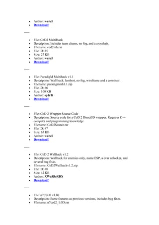 Call Of Duty 2 Cheats | DOC