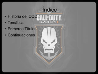 Presentación Call Of Duty | PPT