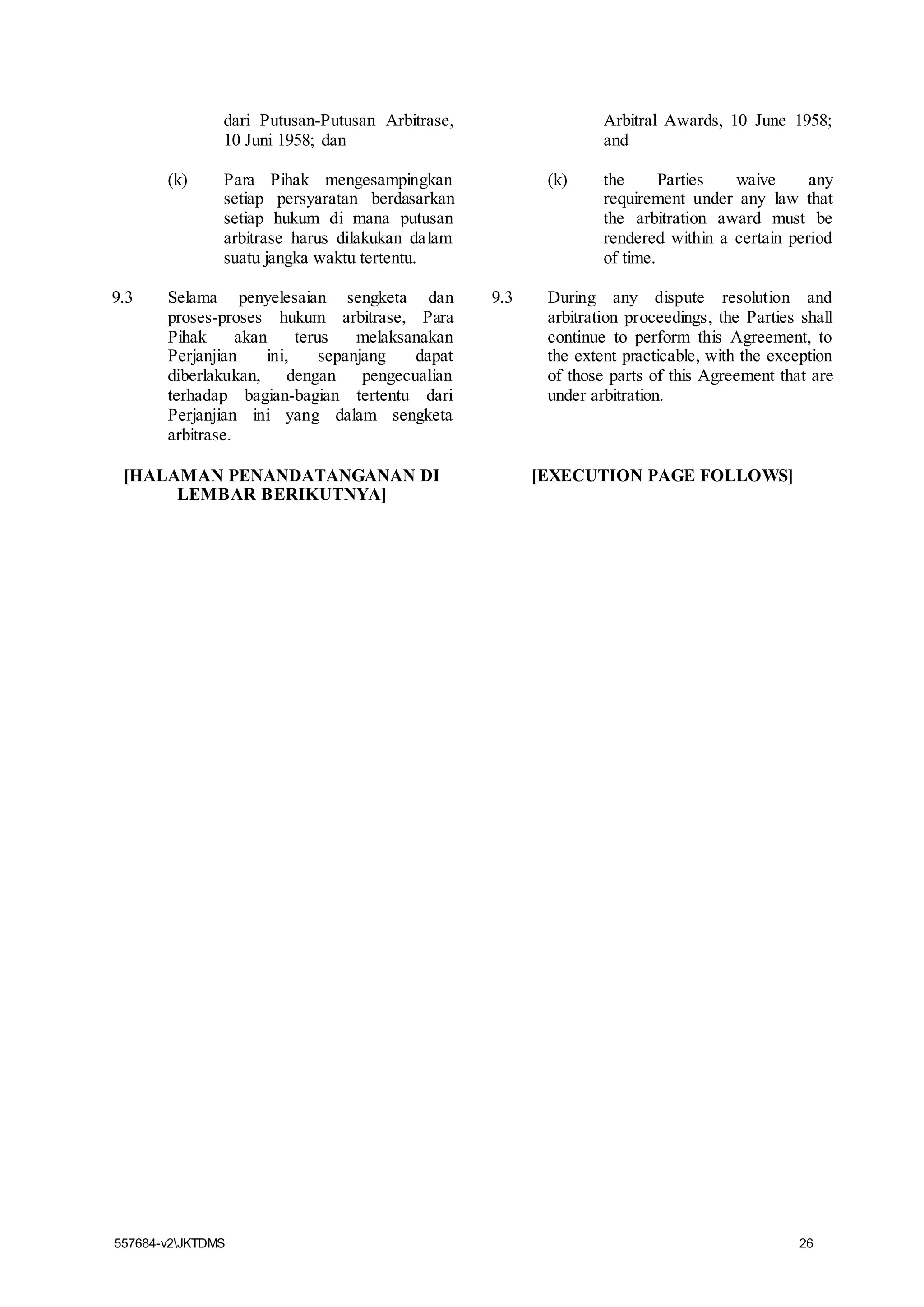 Perjanjian Opsi Beli - Call option agreement_Bilingual (Beli Perjanjian ...