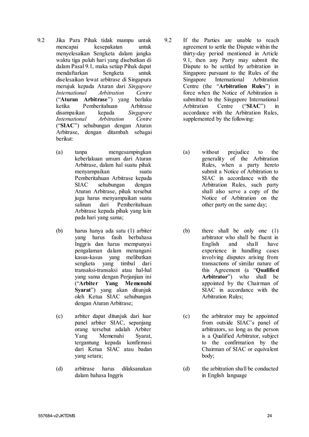 Perjanjian Opsi Beli - Call option agreement_Bilingual (Beli Perjanjian ...