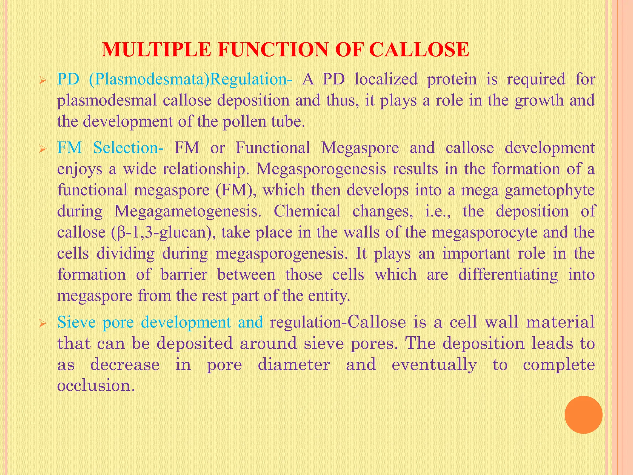 CALLOSE DEPOSITION IN POLLEN IN HIGHER PLANTS | PDF