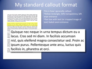 Call out sample | PPT