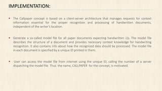 Callpaper concept: An overview | PPTX