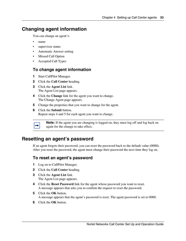 Call pilot call center setup and operation | PDF