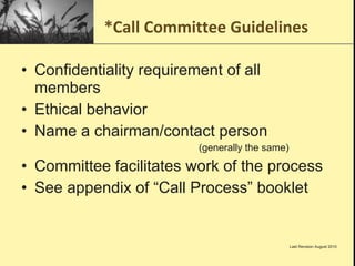 South Dakota Synod Call Process-Revised | PPT