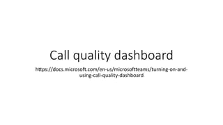 Competitor analysis- Call quality dashboard for MS teams | PPT