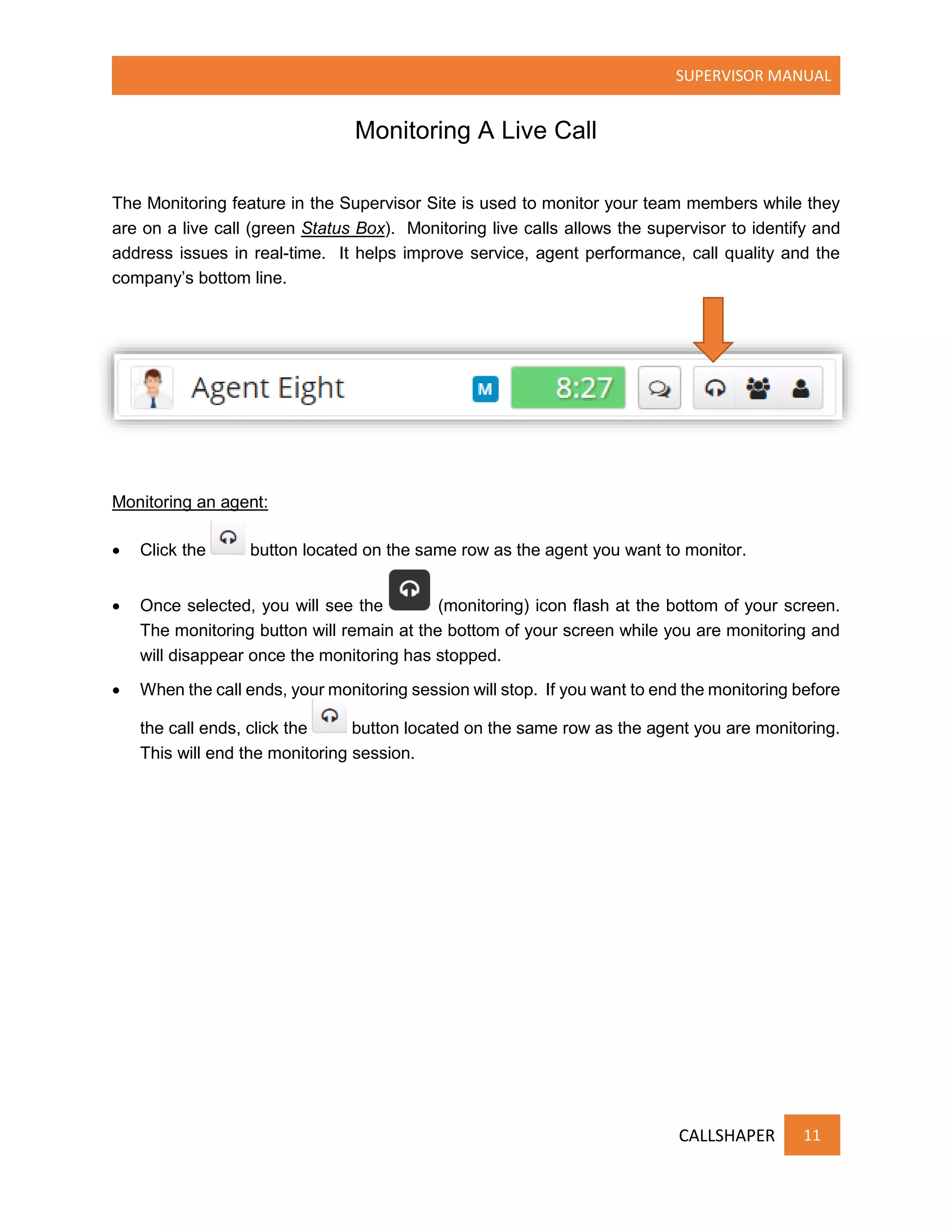 CallShaper Supervisor Manual | PDF