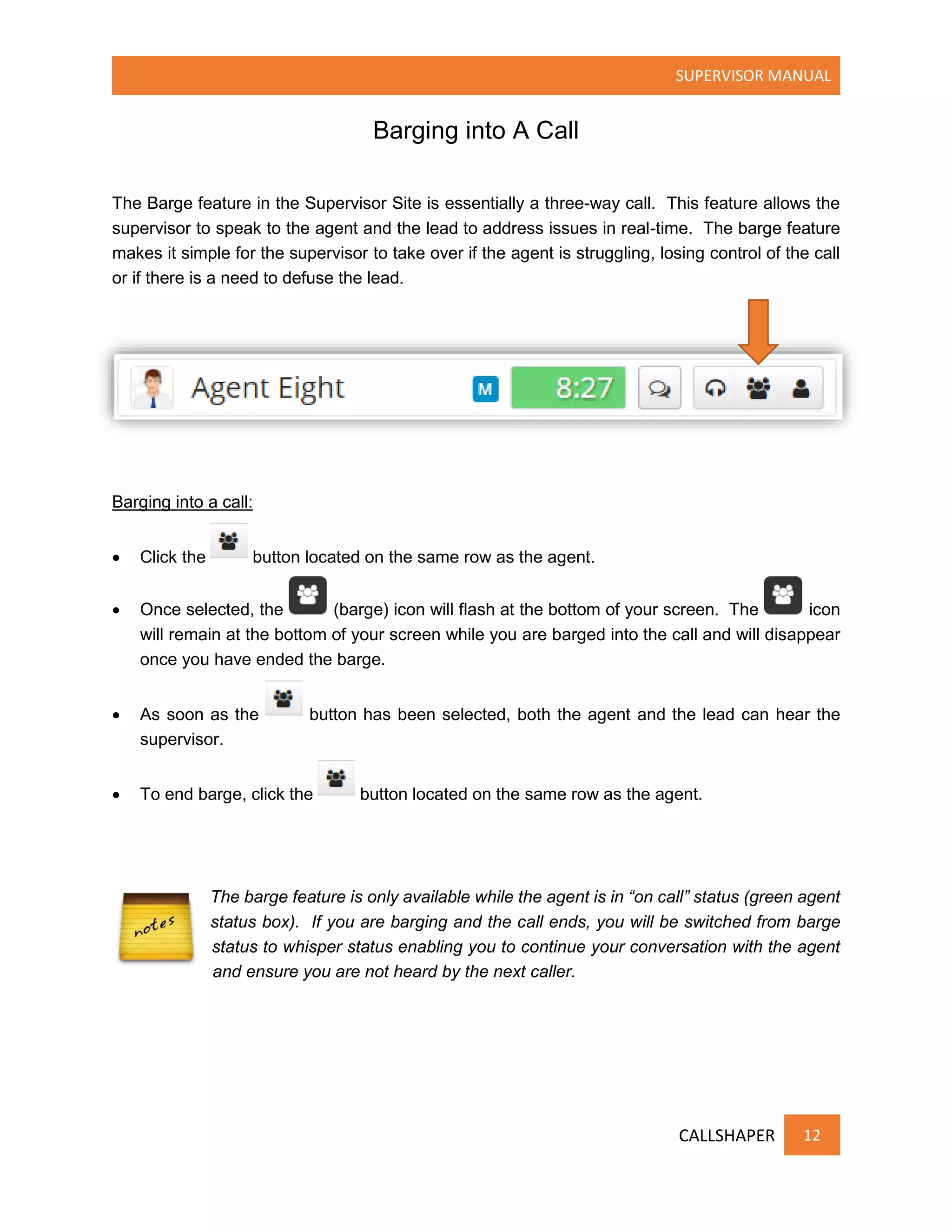 CallShaper Supervisor Manual | PDF