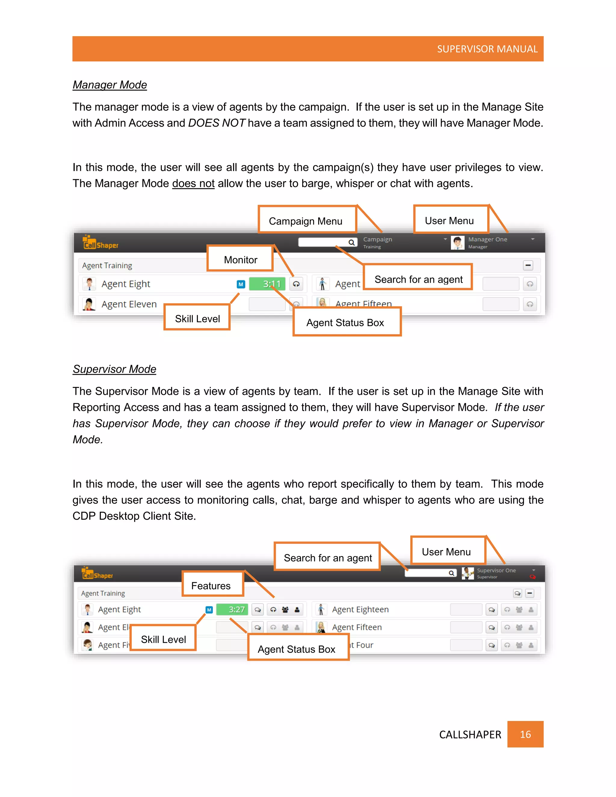 CallShaper Supervisor Manual | PDF