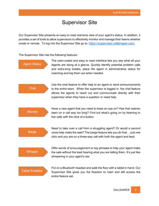 CallShaper Supervisor Manual | PDF