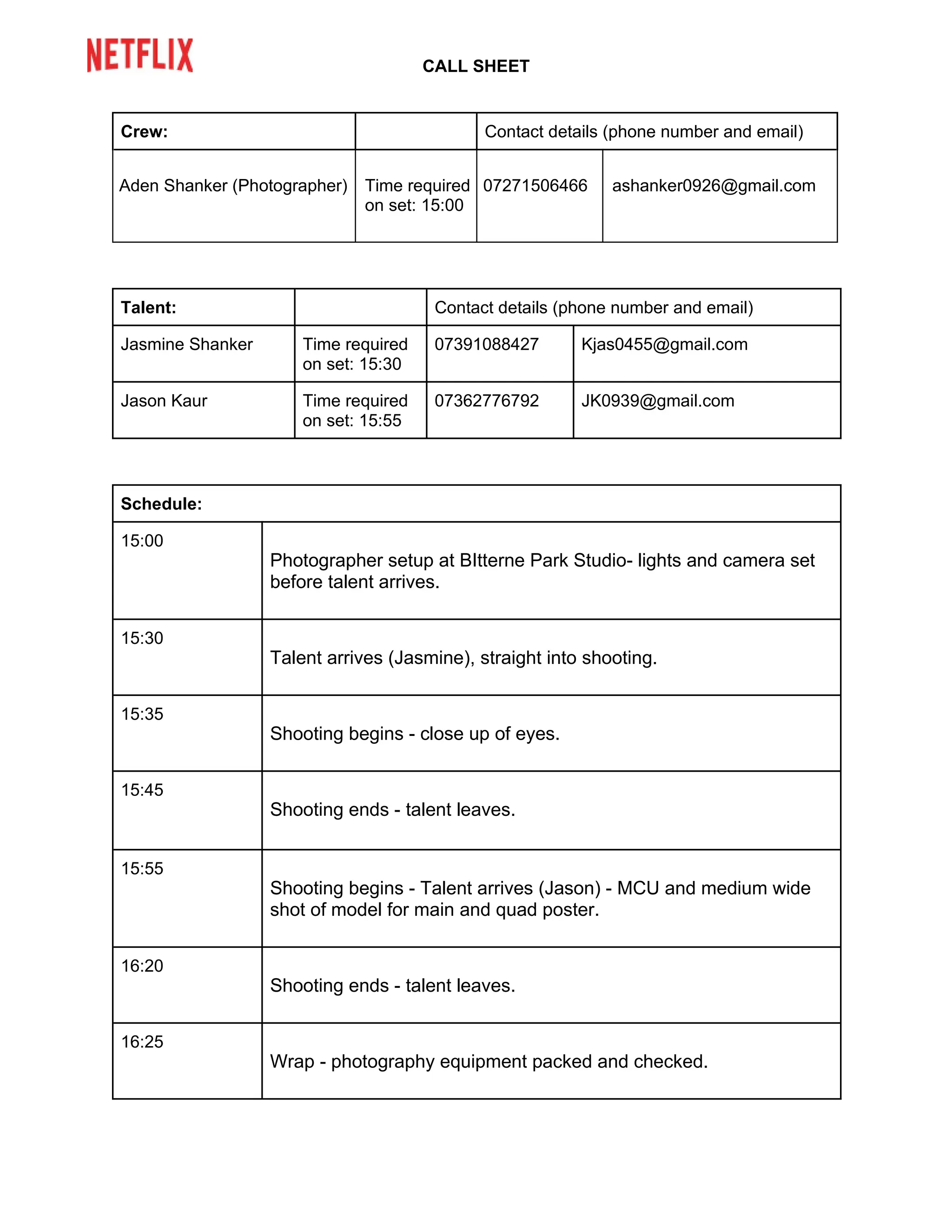 Call Sheet 1 For the Midnight Fiend.docx
