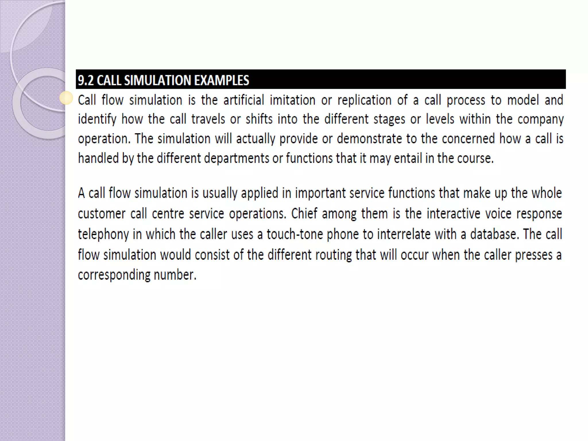 Call simulation | PPT