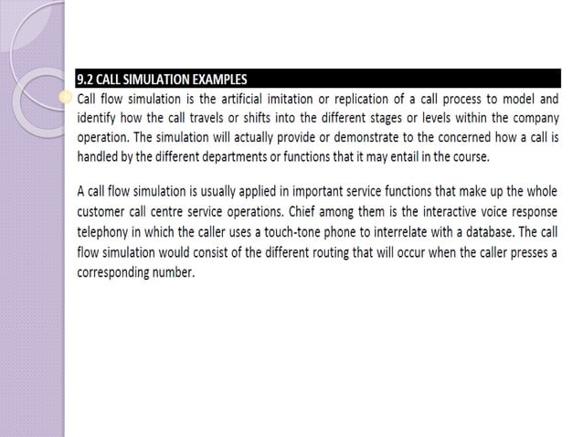 Call simulation | PPT