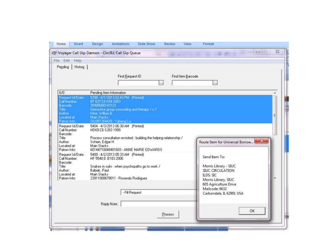 Call slip processing | PPT