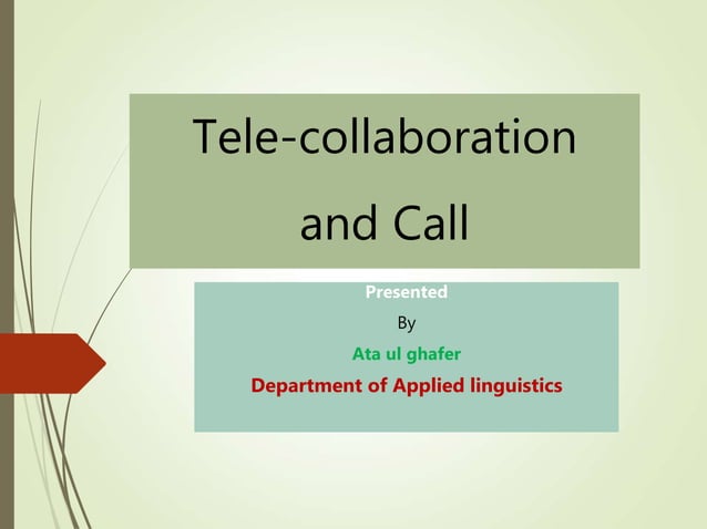 Call tele collaboration | PPT