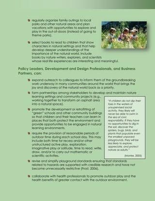Re-Connecting the World's Children To Nature | PDF