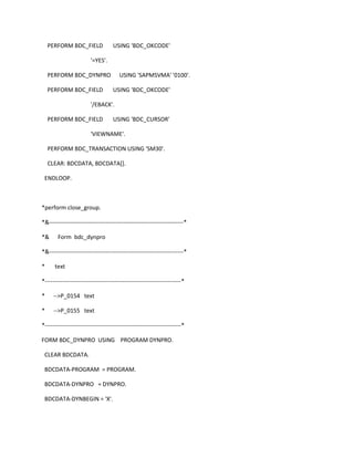 Call transaction method of BDC | DOCX | Computing | Technology & Computing