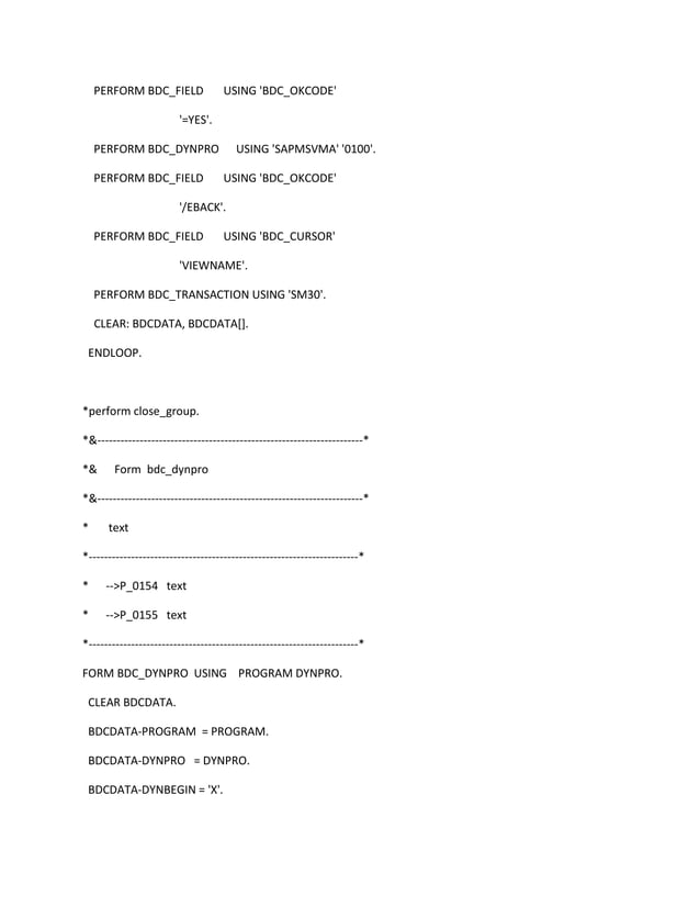Call transaction method of BDC | DOCX | Computing | Technology & Computing