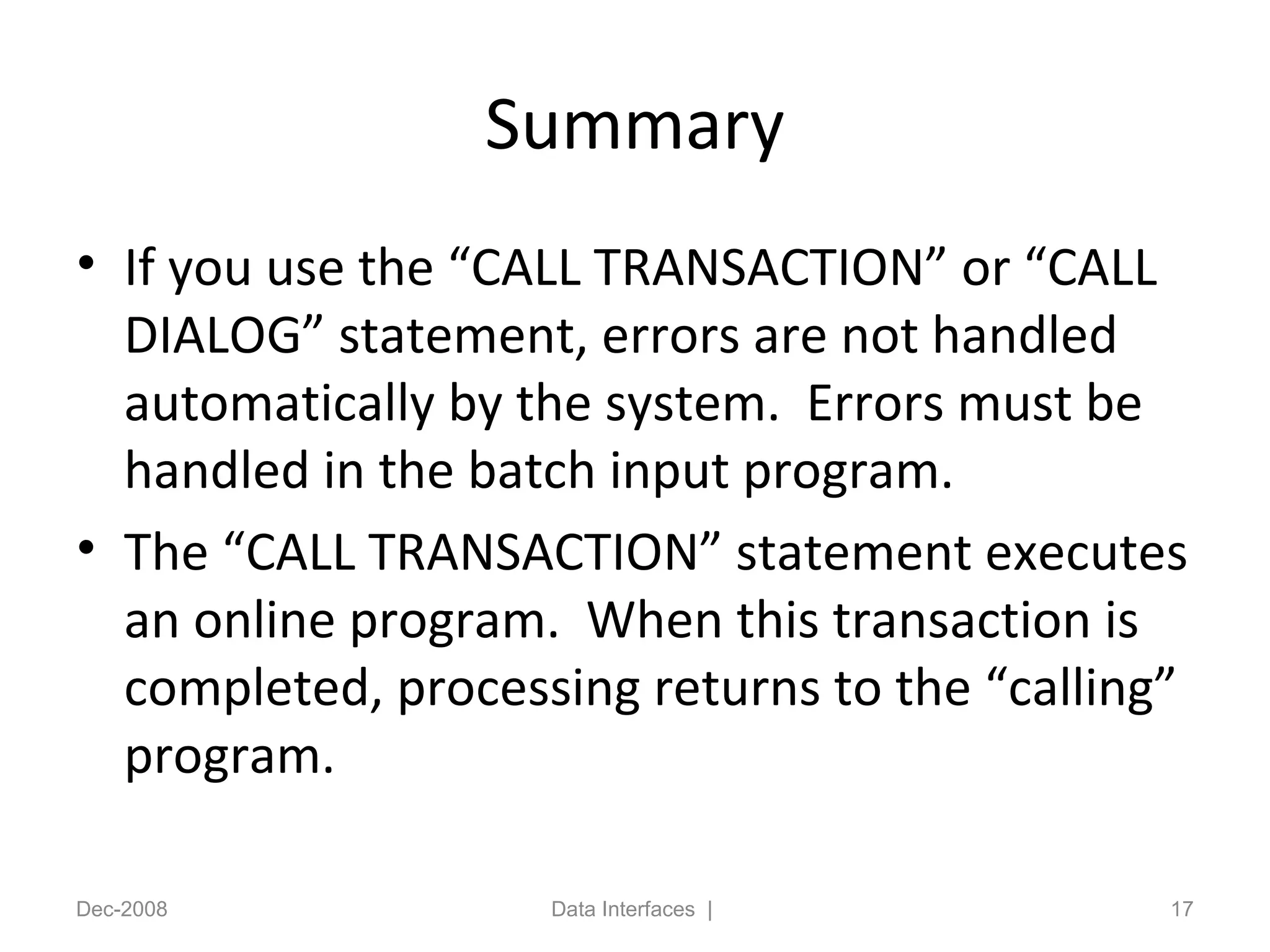 Call transaction method | PPT