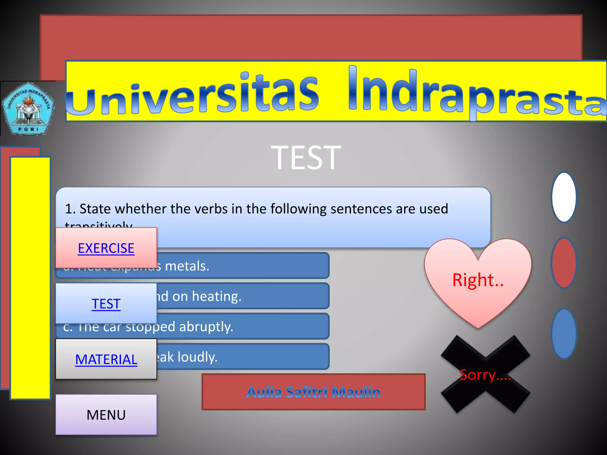Transiteve Verbs | PPTX