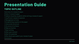 A Comprehensive Guide On How To Write A Research Paper | PPT