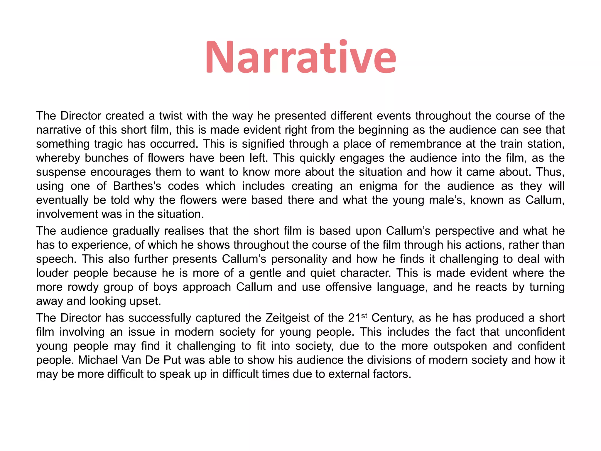 Callum analysis | PPTX