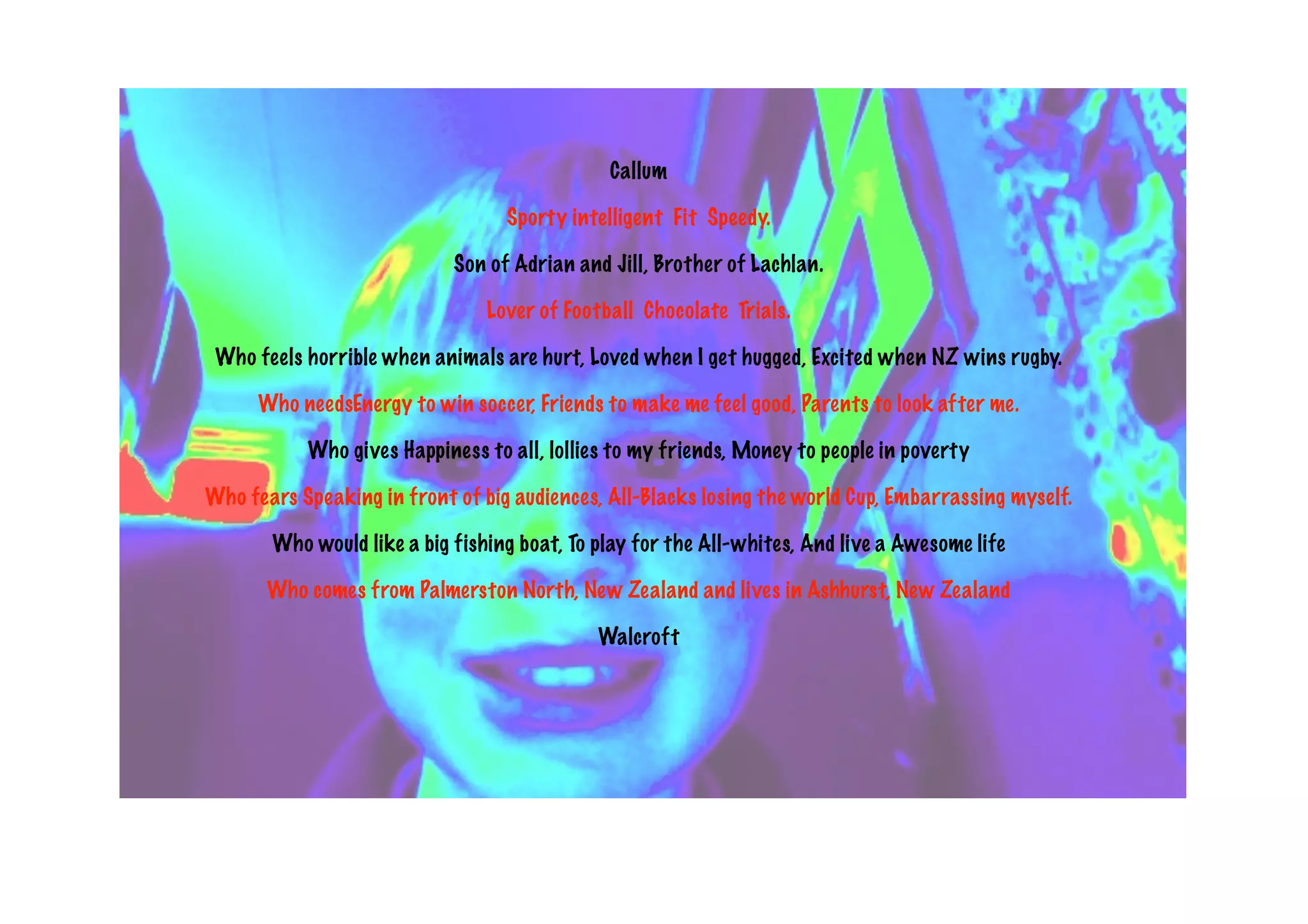 Callum bio poem | PAGES