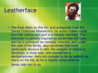 Callum characters presentation | PPT