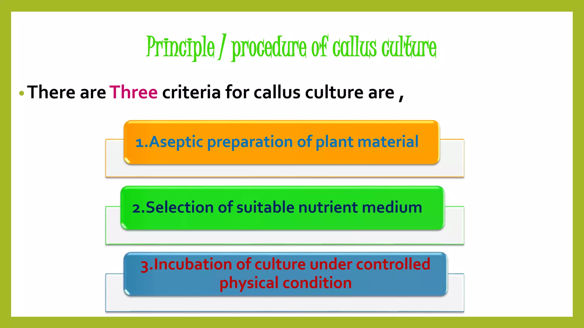 Callus culture ppt | PPTX